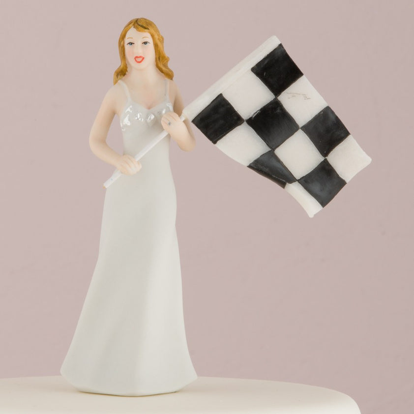 Bride at Finish Line Figurine Mix & Match Cake Toppers - Wedding ...