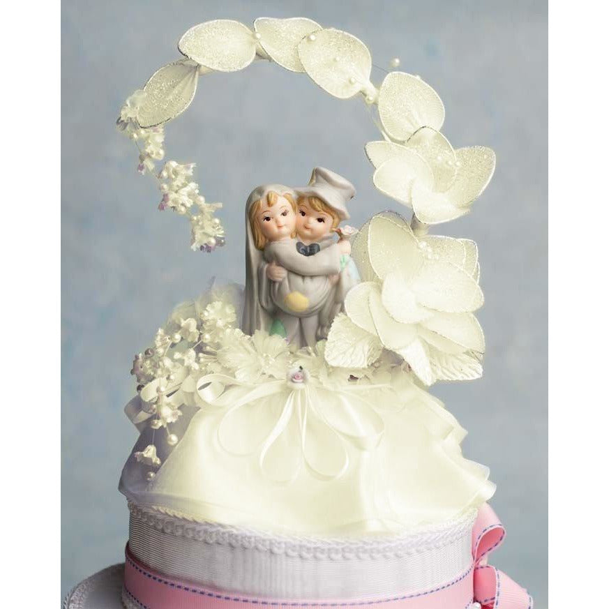 Child Couple Side Arch Wedding Cake Topper - Wedding Collectibles