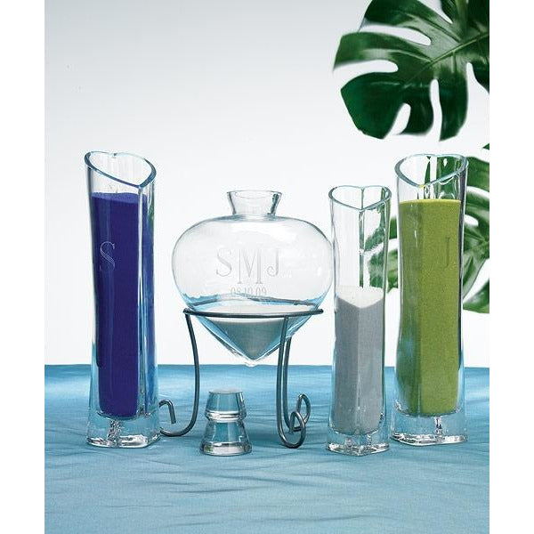 Heart Shaped Sand Ceremony Vase Set - Wedding Collectibles