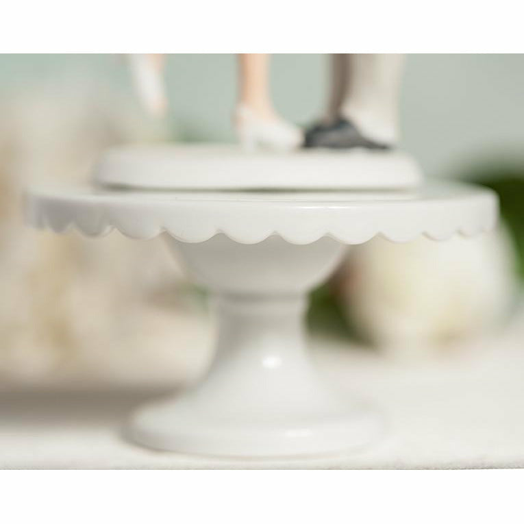 Leg Pop Kissing Couple Wedding Cake Topper - Wedding Collectibles