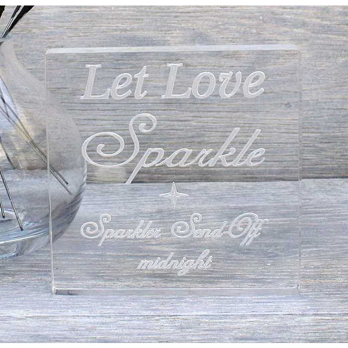 Let Love Sparkle Sparkler Sign - Personalized – Wedding Collectibles