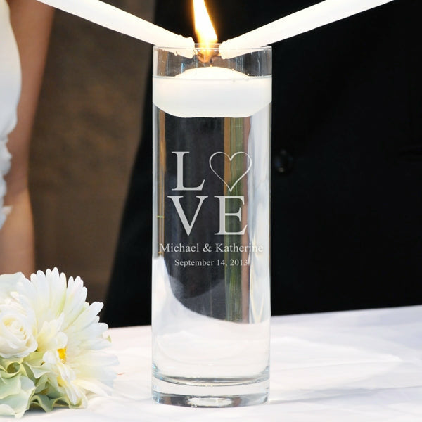 Love Collection Floating Unity Candles (2 Designs Available) - Wedding ...