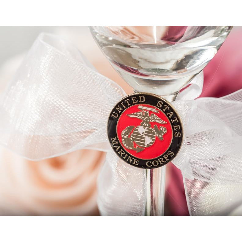 Military- Air Force - Navy - Army - Marines Wedding Toasting Glasses ...