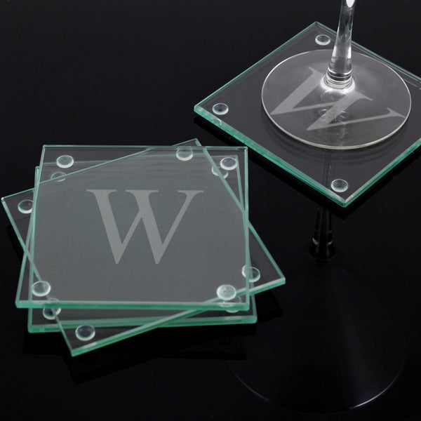Personalized Glass Coasters (Set of 4) - Wedding Collectibles