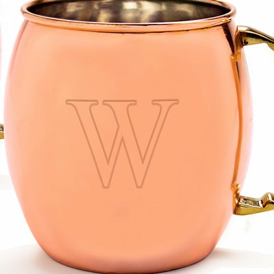 Personalized Moscow Mule Copper Mug w/ Unique Handle (Set of 2 ...