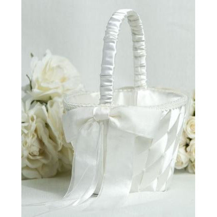 Ribbon Flower Basket - Wedding Collectibles