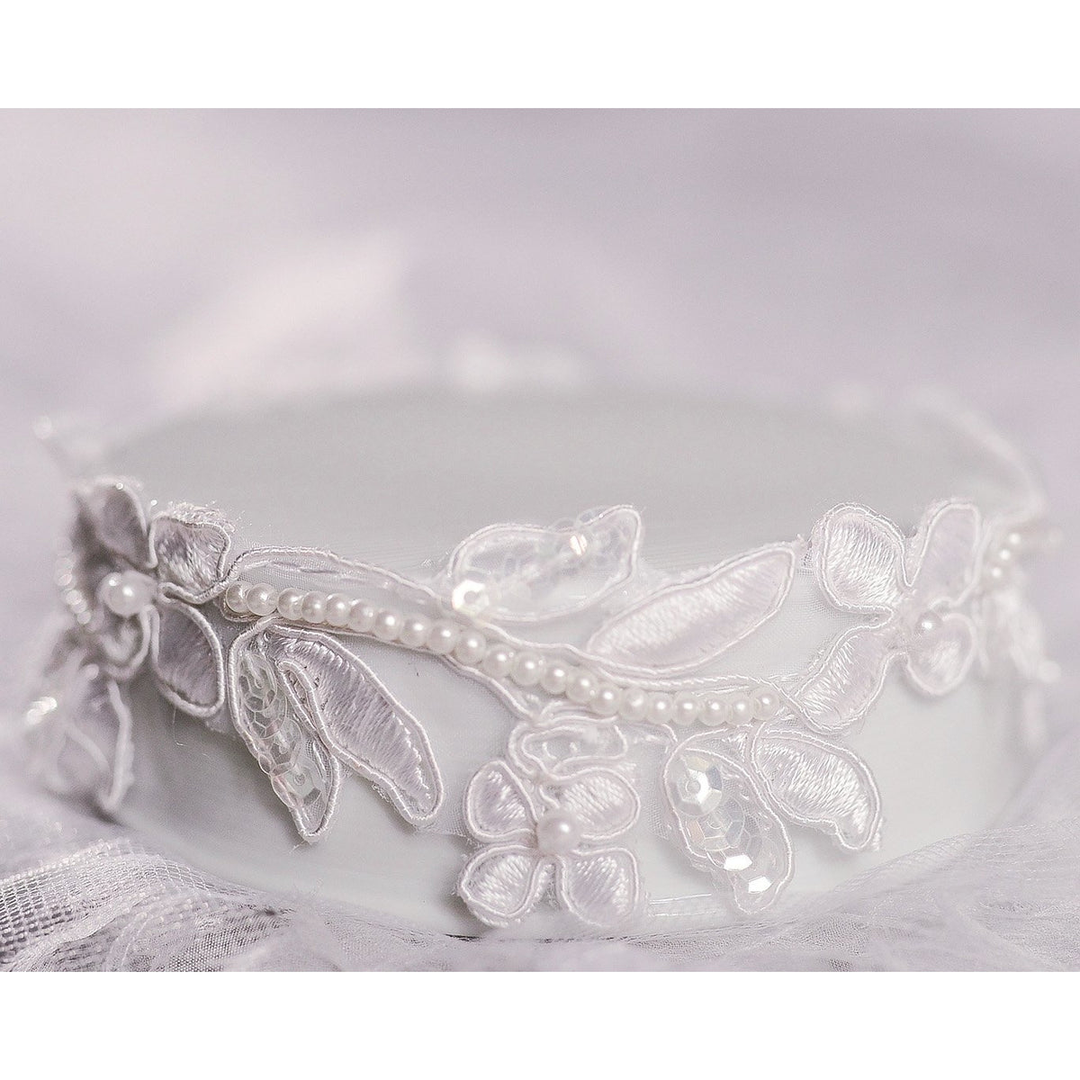 Vintage Embriodered Flower and Sequin DIY Cake Topper Base - Wedding ...